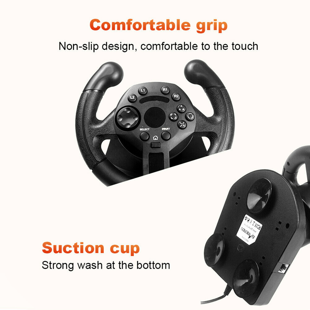 【Worry-free after-sales】2021 Game Racing Steering Wheel For PS3/PC ...