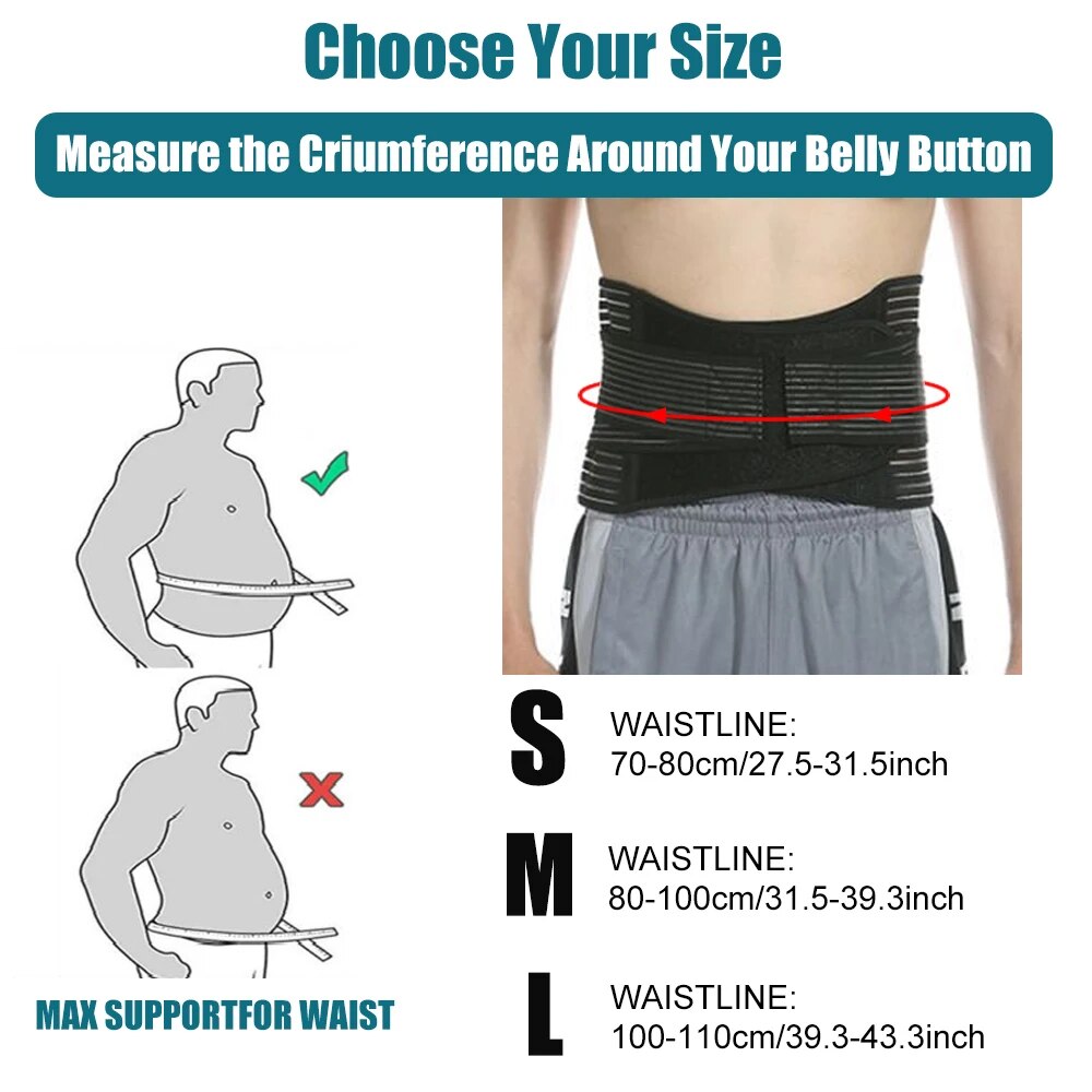 Back Support Belt for Women Men, Waist Support Trainer with Dual ...