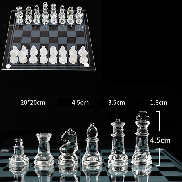 Luxury Chess Set Glass Chess Game High-quality Crafts Crystal Glass ...