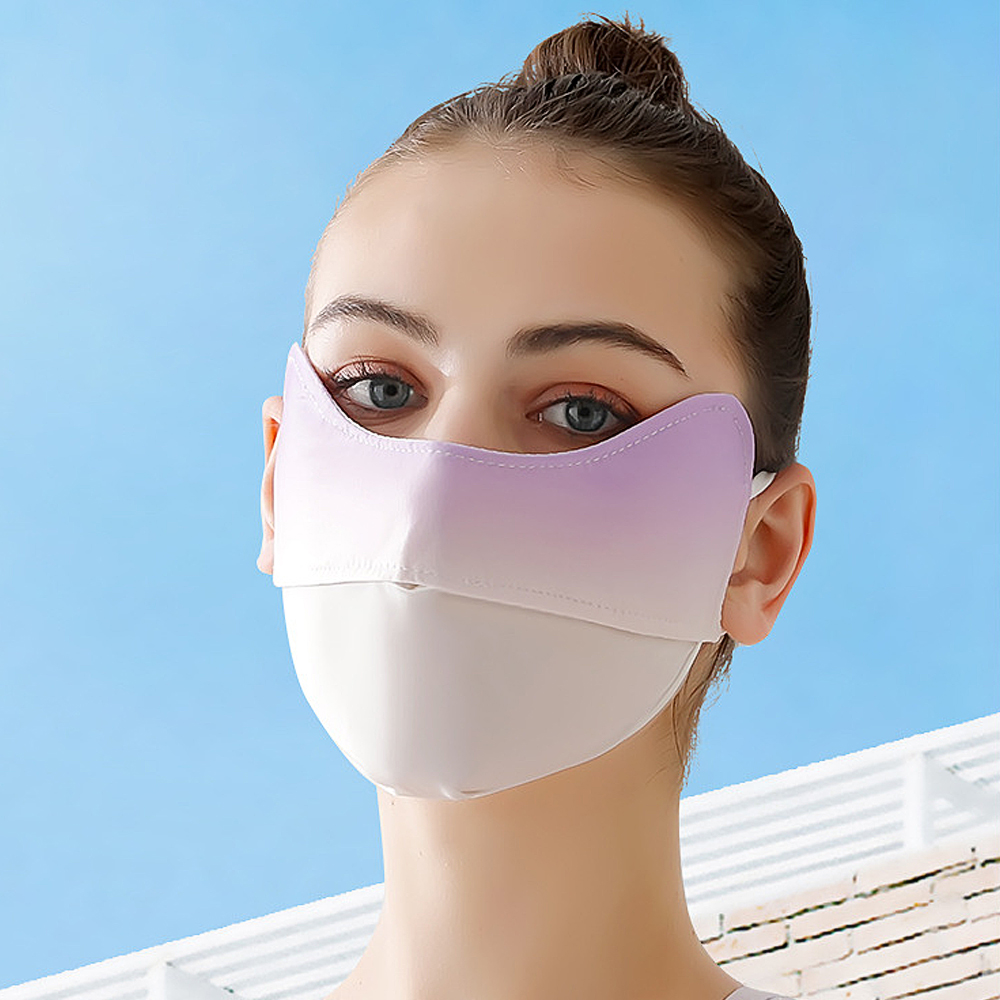 Cycling Ice Silk Face Mask UV Sun Protection Adjustable Breathable ...