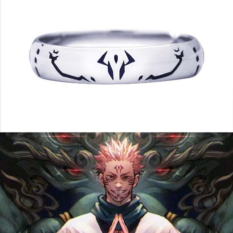 Anime Jujutsu Kaisen Ryomen Sukuna Itadori Yuji Ring Cosplay Metal ...