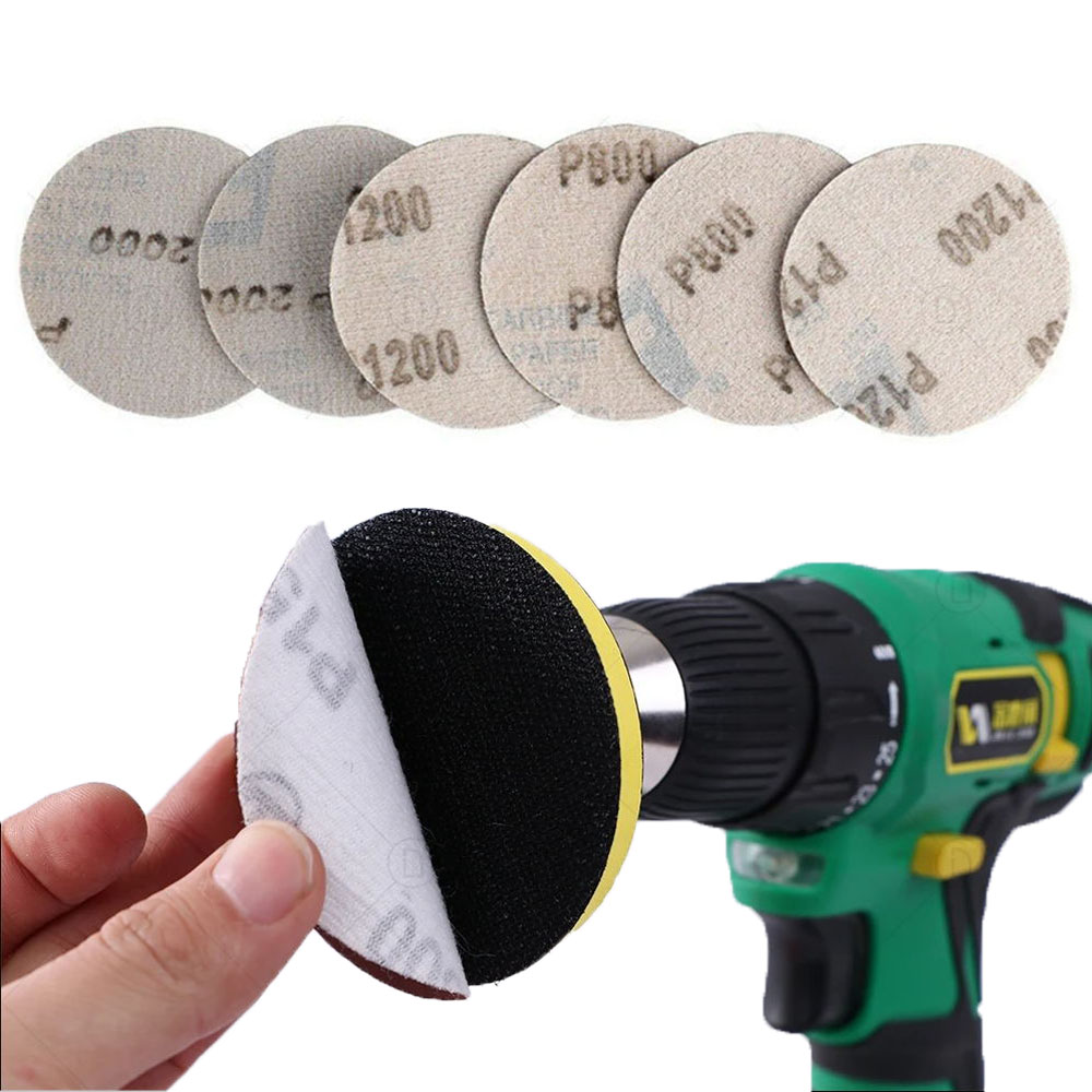 10pcs 3 Inch Sandpaper Disk Sander Disc 600-3000 Grit Sanding Grinding ...