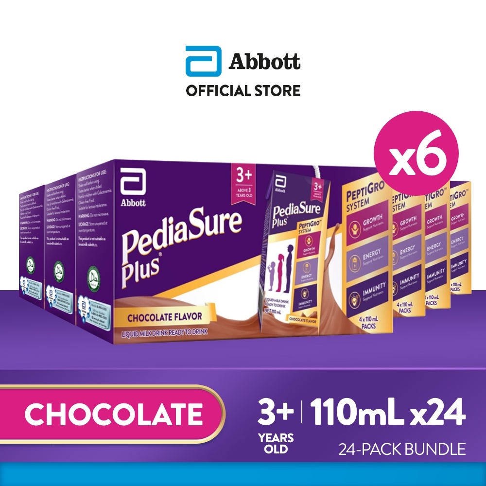 Pediasure Plus Ready to Drink Choco 110ML x 4 For Kids Above 3 Years ...