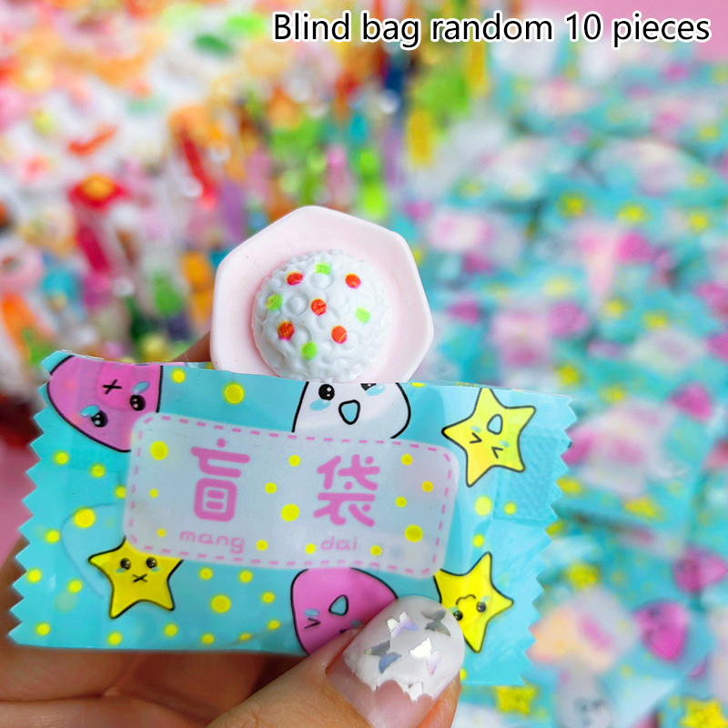 10Pcs Mini Blind Bag Random style Surprise Cartoon Bottle Food Blind ...