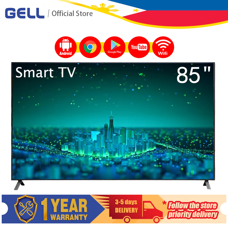 85 Inch smart TV Android system Netflix & Youtube GELL Smart TV UHD LED ...