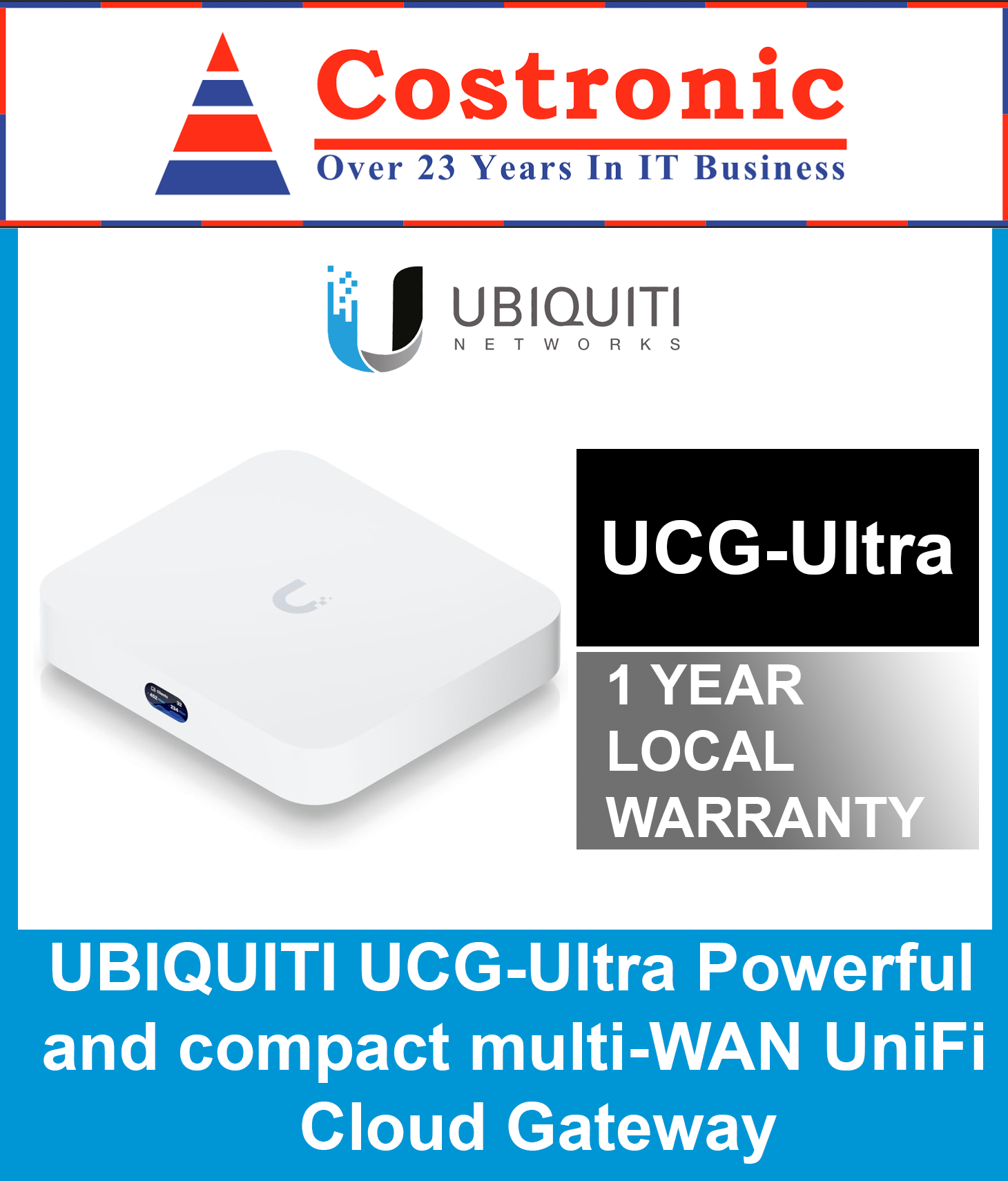 UBIQUITI UCG-Ultra Powerful and compact multi-WAN UniFi Cloud Gateway ...