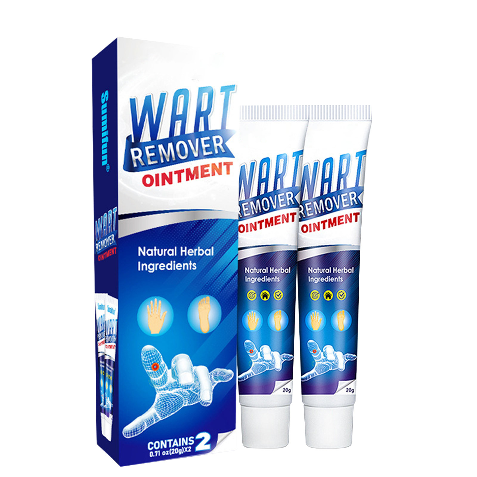 Wart Removal Cream 2 Packs To Redness Swelling Soften And Itching Of ...