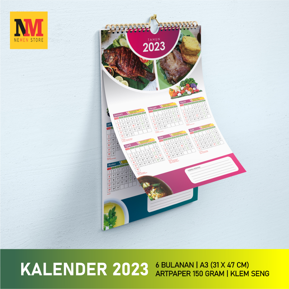 Kalender Dinding Tahun 2023 Vol. 1 | Culinary edition | Artpaper 150 ...