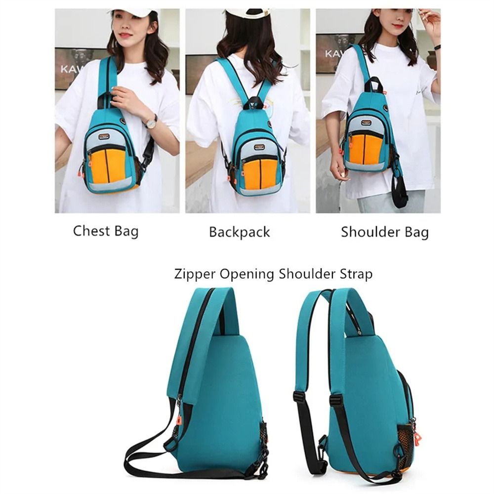 ANGY พร้อมรูหูฟัง กระเป๋าคาดอก กระเป๋าแมสเซนเจอร์ กระเป๋าสะพายไหล่แบบ ...