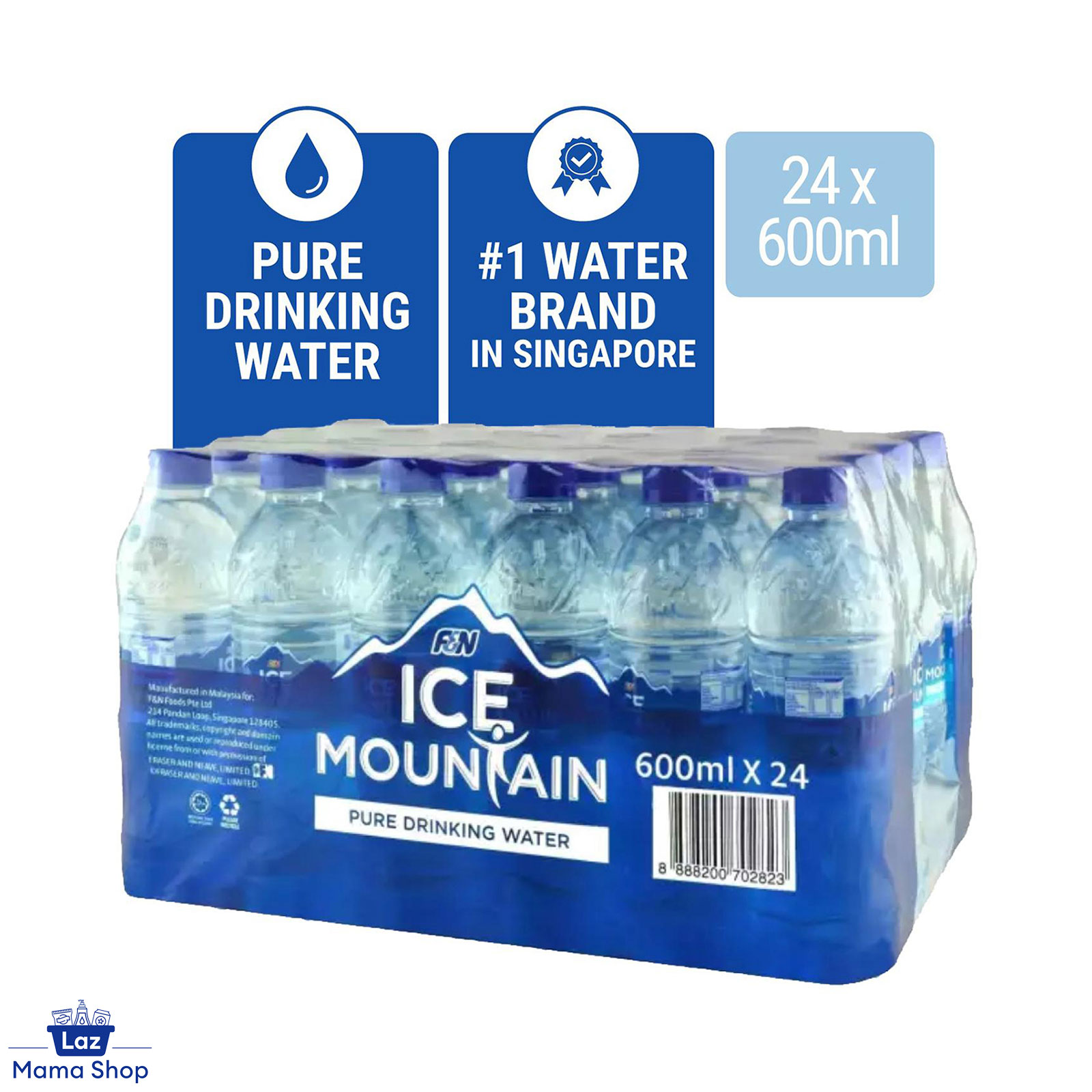 Ice Mountain Drinking Water 600ML x 24 (Laz Mama Shop) | Lazada Singapore