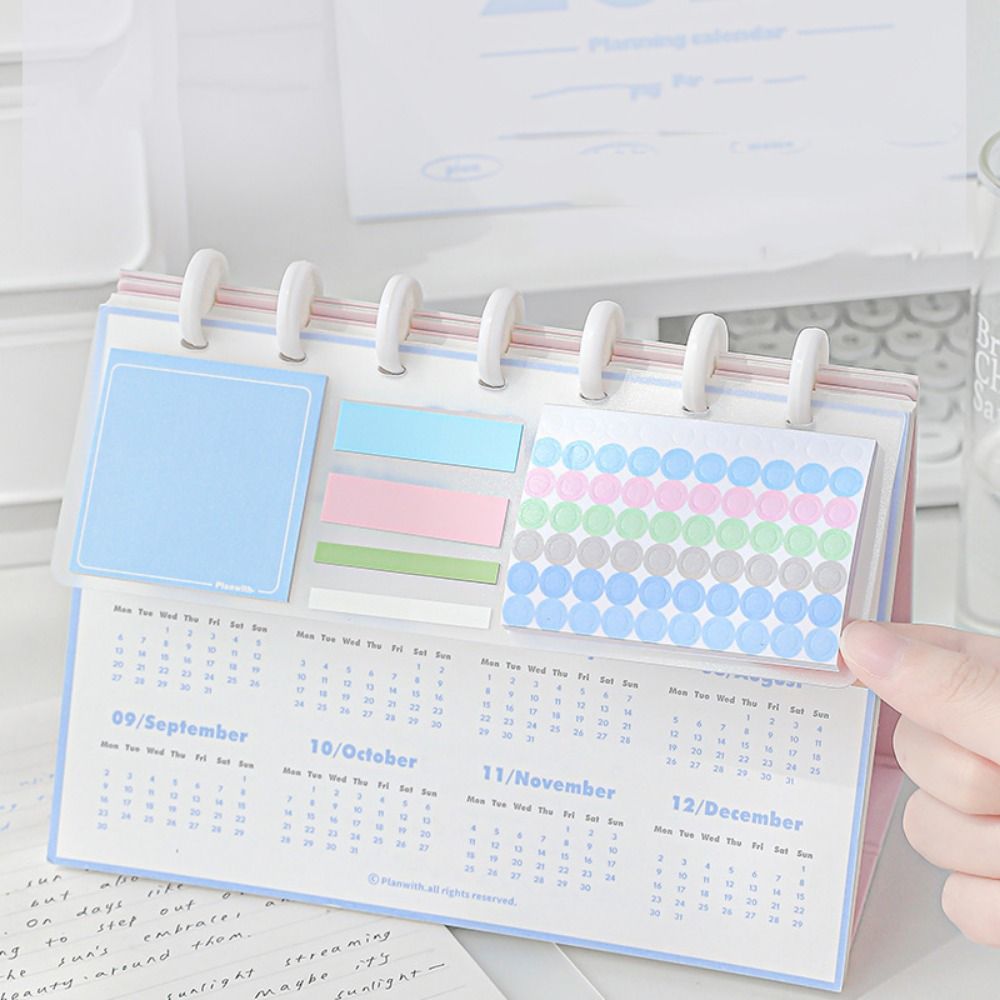 Sticky Note Mushroom Button 2025 Desk Calendar Standing Flip Spiral ...