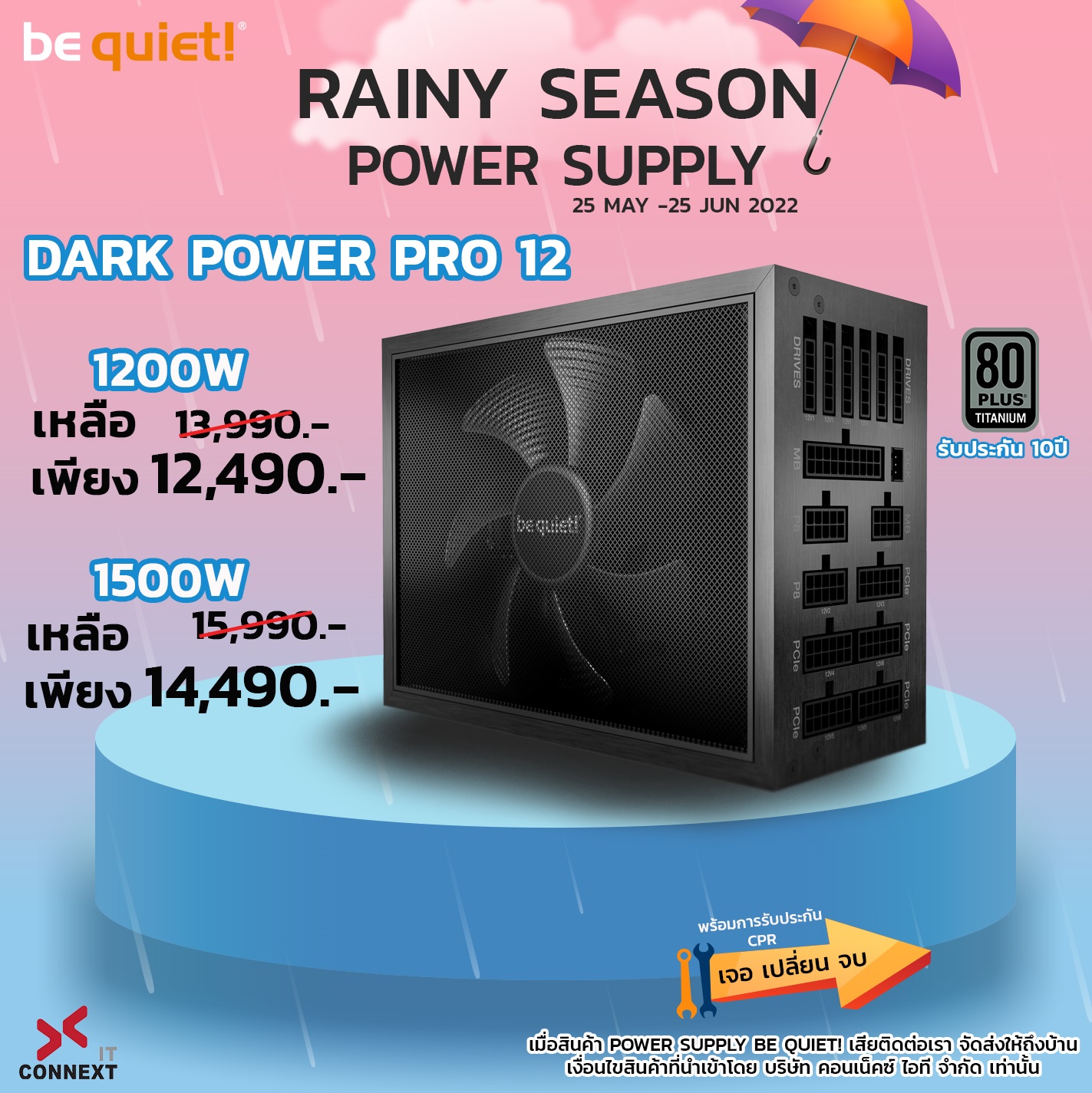 Connext IT Be Quiet Power Supply Dark Power Pro 12 1200Watt,1500Watt อุปกรณ์จ่ายไฟ 80 PLUS ...