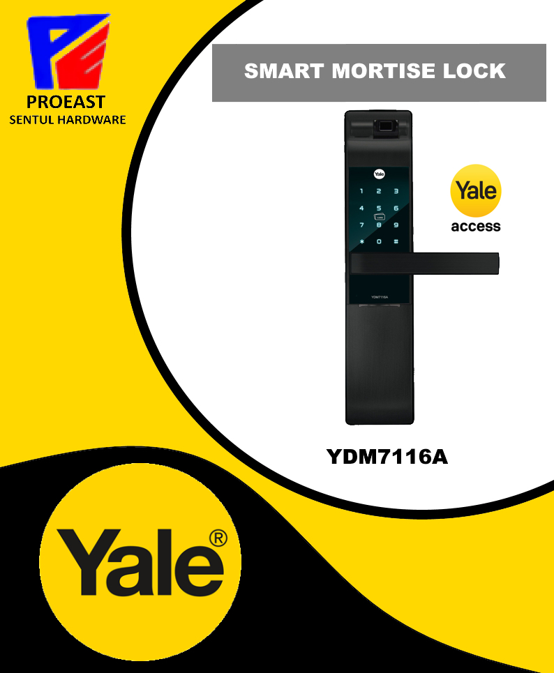 [2022 NEW MODEL] YALE YDM7116A Smart Mortise Digital Biometric Door ...
