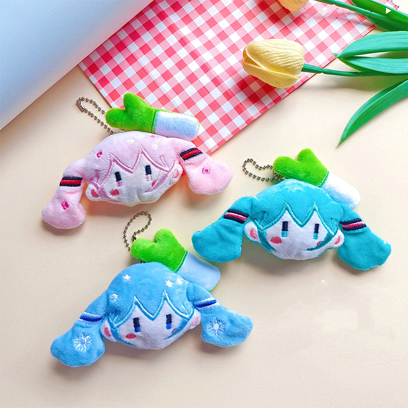 Kawaii Hatsune Miku Anime Plush Doll Toy Cartoon Stuffed Key Holder ...