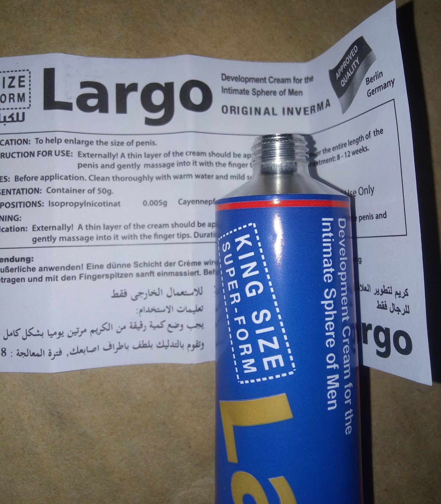 GERMAN Original LARGO Cream Inverma for Enlargement, Development / Gel ...