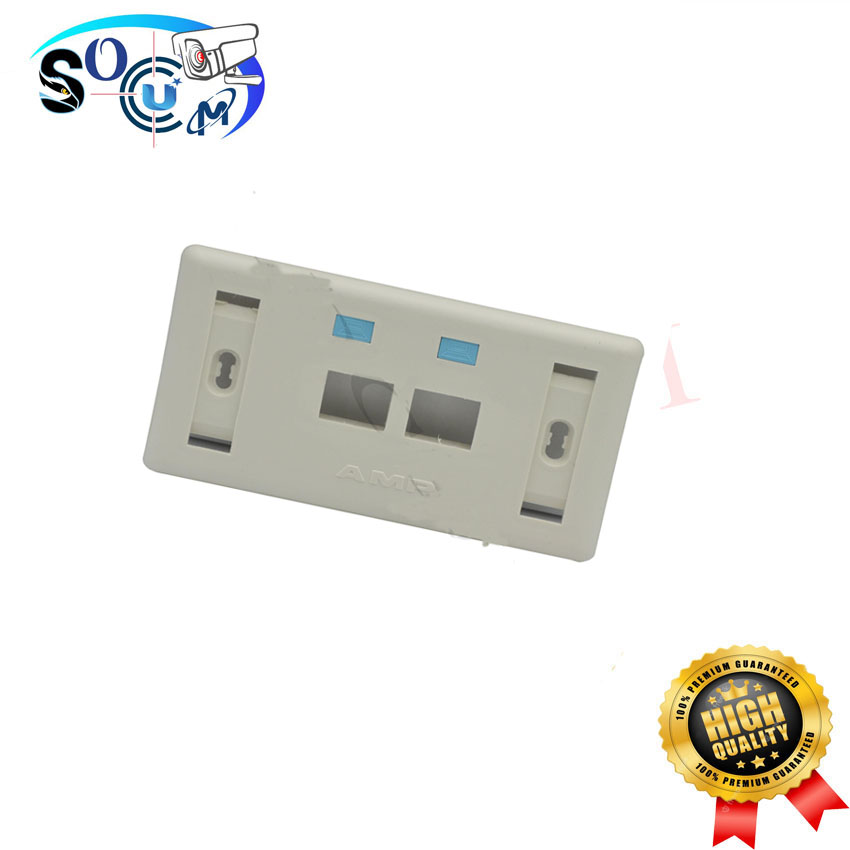 Amp Faceplate face panel 2port 2GANG for information outlet | Lazada PH