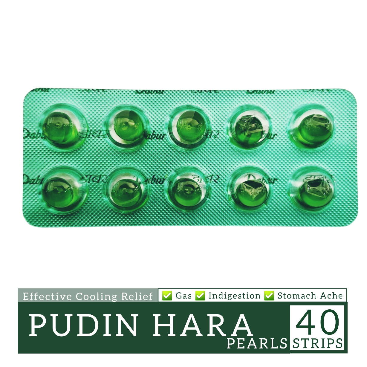 400 Cap, Dabur Pudin Hara Pearls | Concentrated Pudina Satva Softgel Capsules | From Ausadhai ...