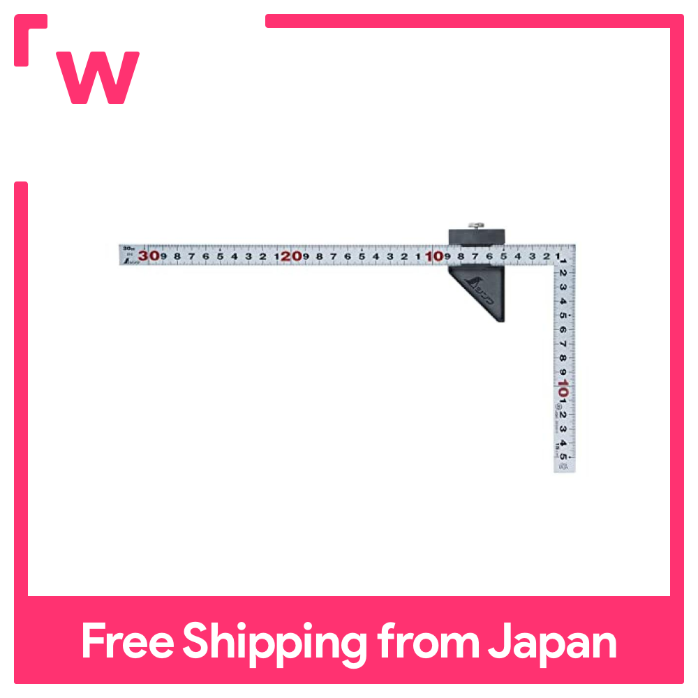 Shinwa Sokutei JIS 12438 JIS 12438 curved rule flat pita silver 30 cm front and back same ...