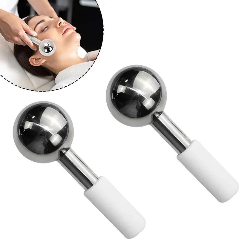Facial Ice Globes Cold Hot Stainless Steel Facial Roller Skin Beauty ...