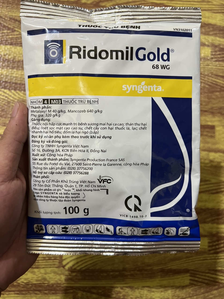 Thuốc Trừ Nấm Bệnh Cho Cây Trồng Ridomil Gold 68WP (Gói 100g) | Lazada.vn