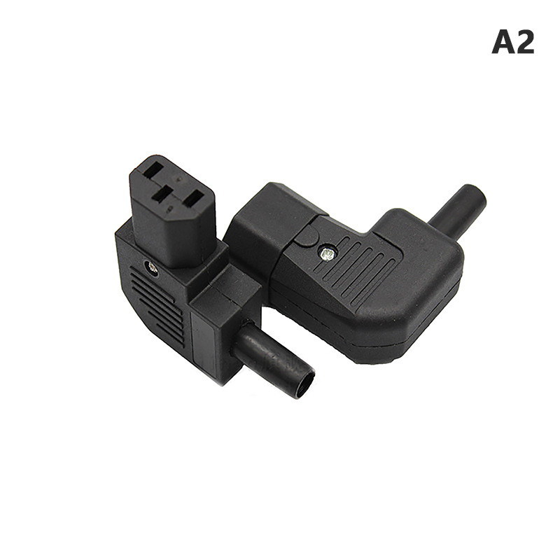 AC Power Socket 90 Degree Side Elbow 10A Pin Type Plug Socket Male ...