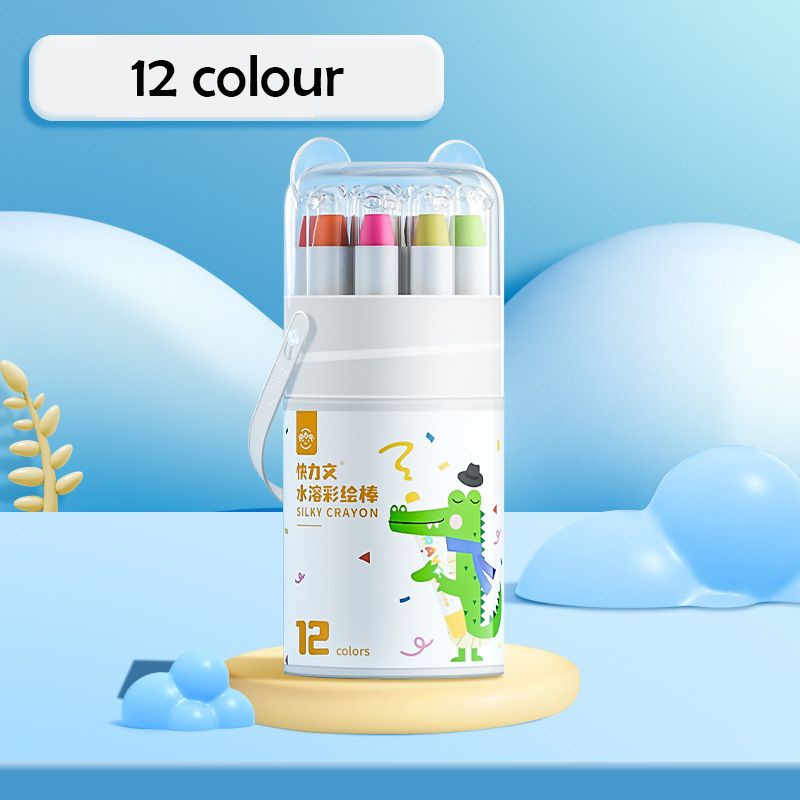 Silky crayon set for kids safety washable cute drawing painting water ...