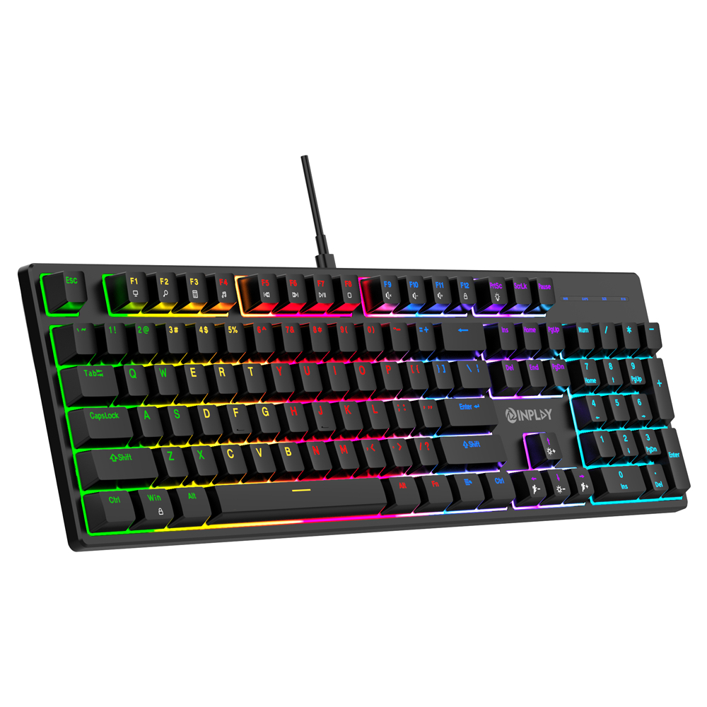 Inplay NK1040B Mechanical Gaming Keyboard 104 Keys Blue Switch With RGB ...