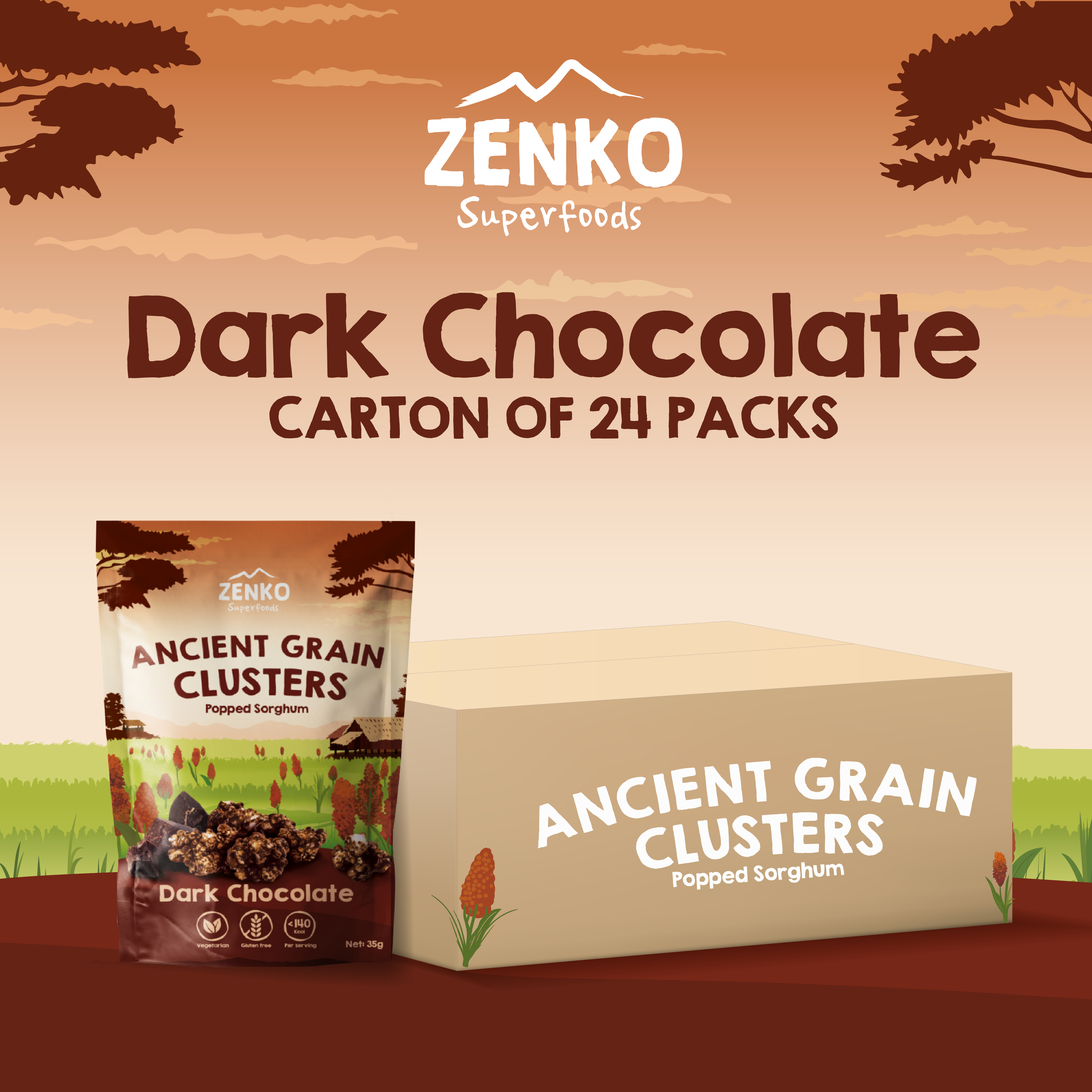 Zenko Superfoods - Ancient Grain Clusters - Dark Chocolate (Healthy ...