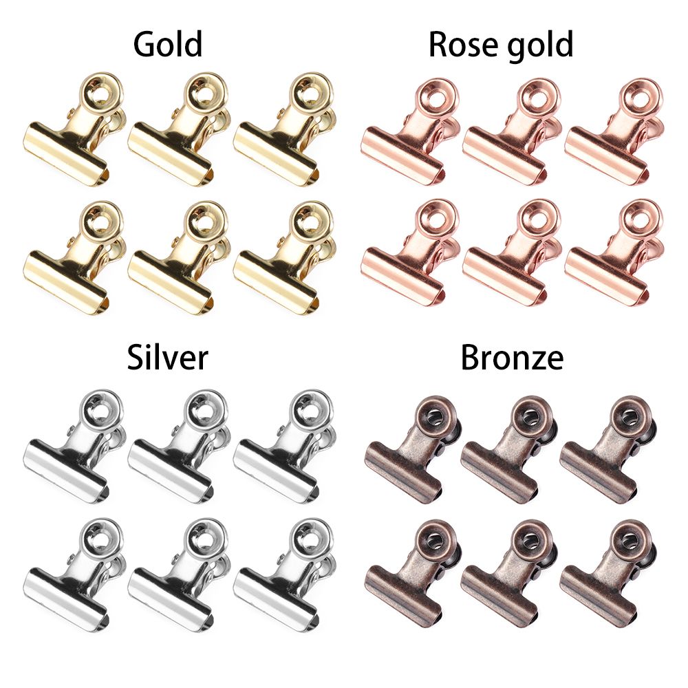【SkinHorizon】6PCS Metal File Clamps Sealing Bag Clips Stainless Steel ...