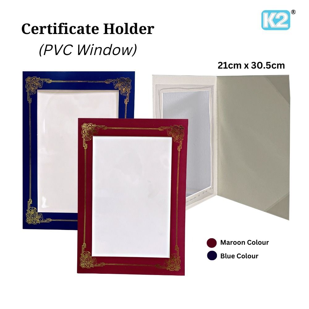A4 CERTIFICATE FOLDER ( PVC COVER WINDOW) / KAD SIJIL A4 / SIJIL FILE ...