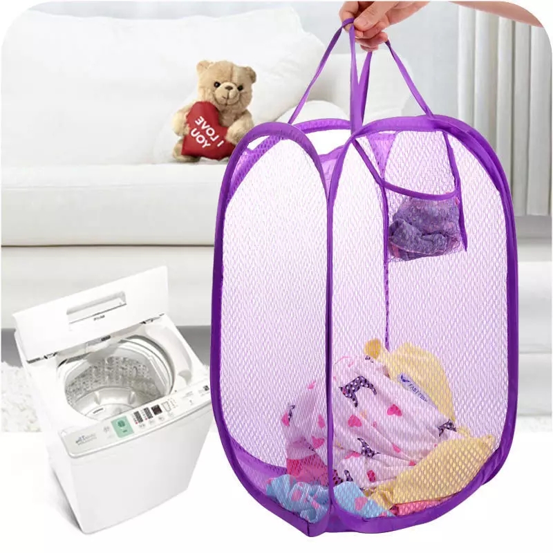 Laundry Bag Travel Dustbin Bag Clothes Bin Toys Storage Bin Foldable ...