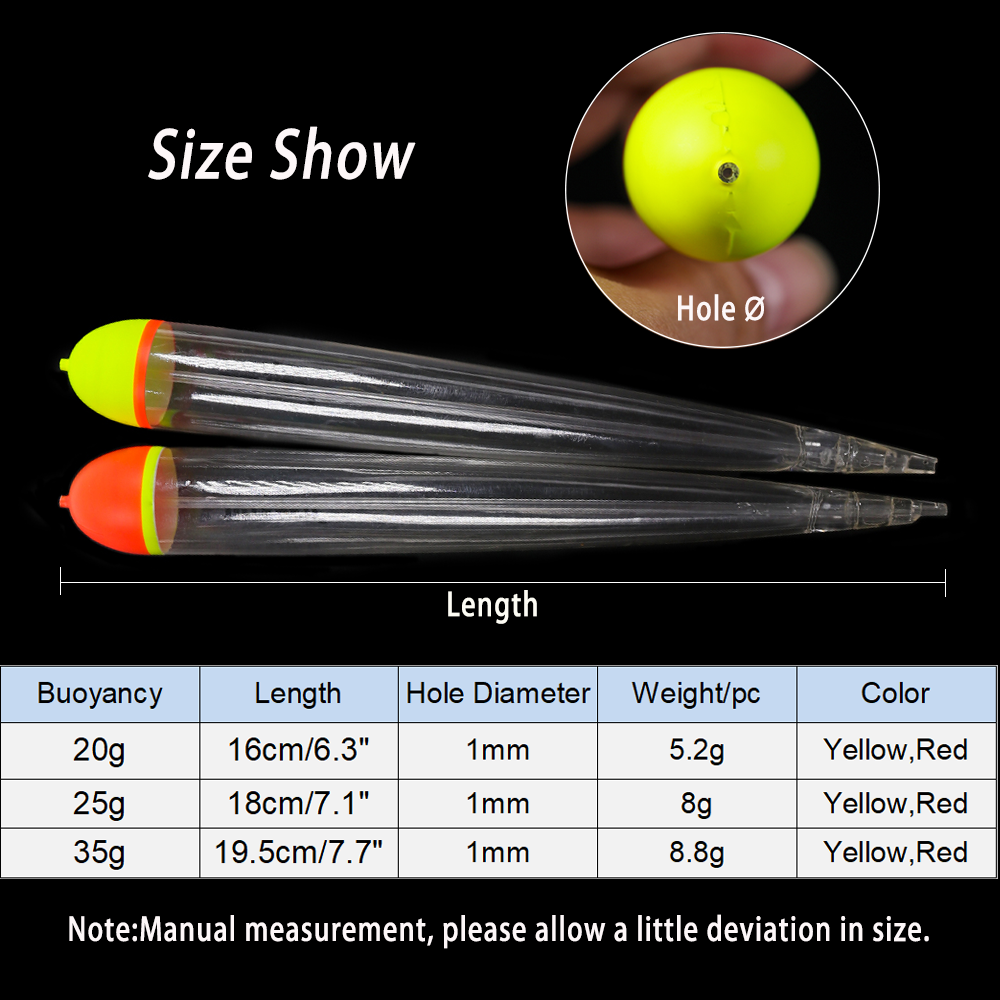 【b1598253】Lionriver 2pcs Crystal Fishing Float Weighted Bobbers For ...