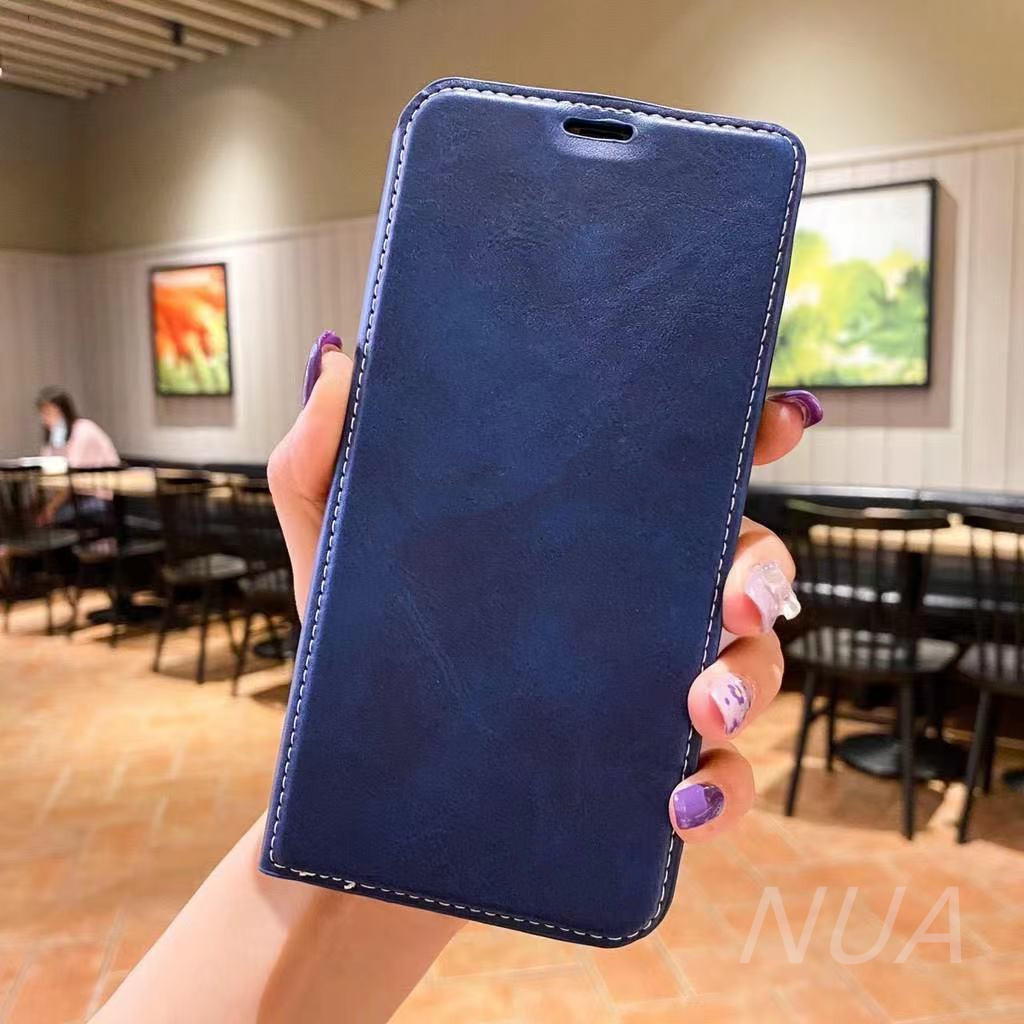 [ส่งจากไทย] เคสฝาพับ ใส่นามบัตรได้ สำหรับรุ่น Oppo A54 5g Realme 8
