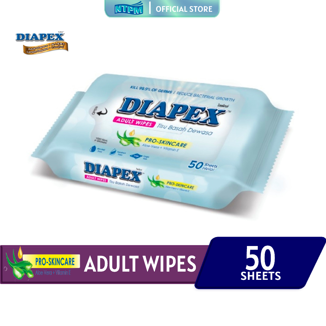 Diapex Adult Wipes (50's) | Lazada