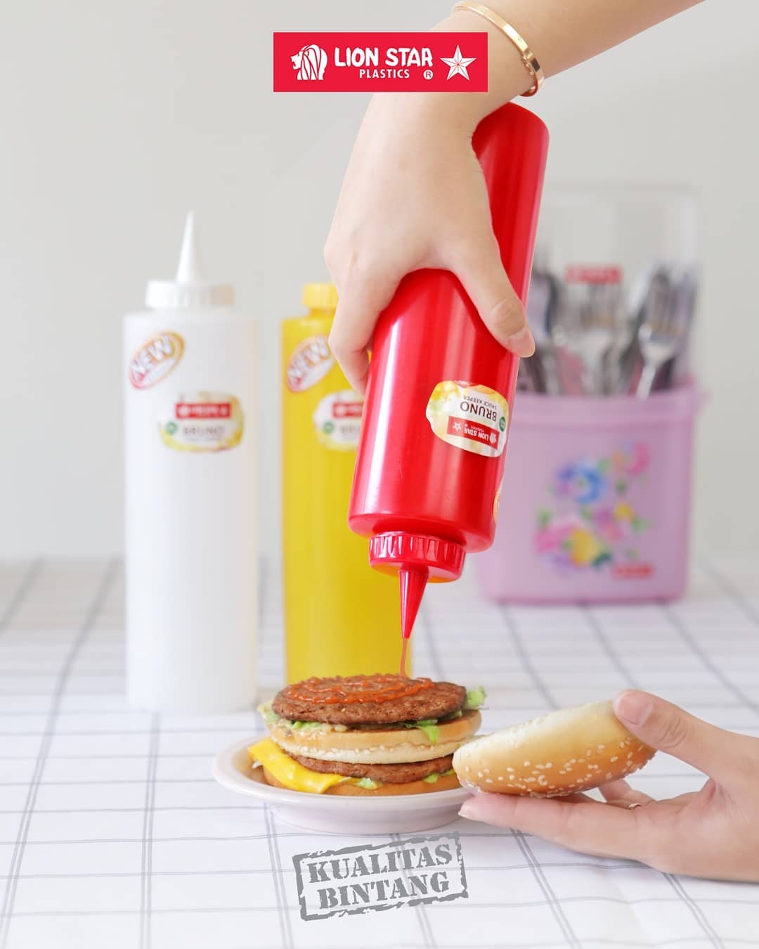 PAKET 3PCS Bruno Sauce Keeper 720ml TS-56/ Tempat Kecap/ Tempat Sauce ...