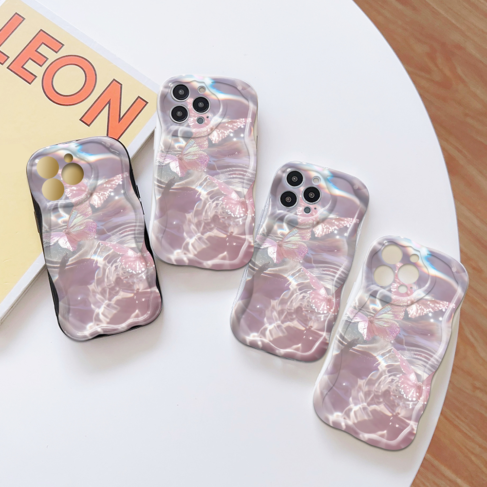 FELMYST for OPPO F19 Pro A94 Back Cover Beautiful Pink Butterfly ...