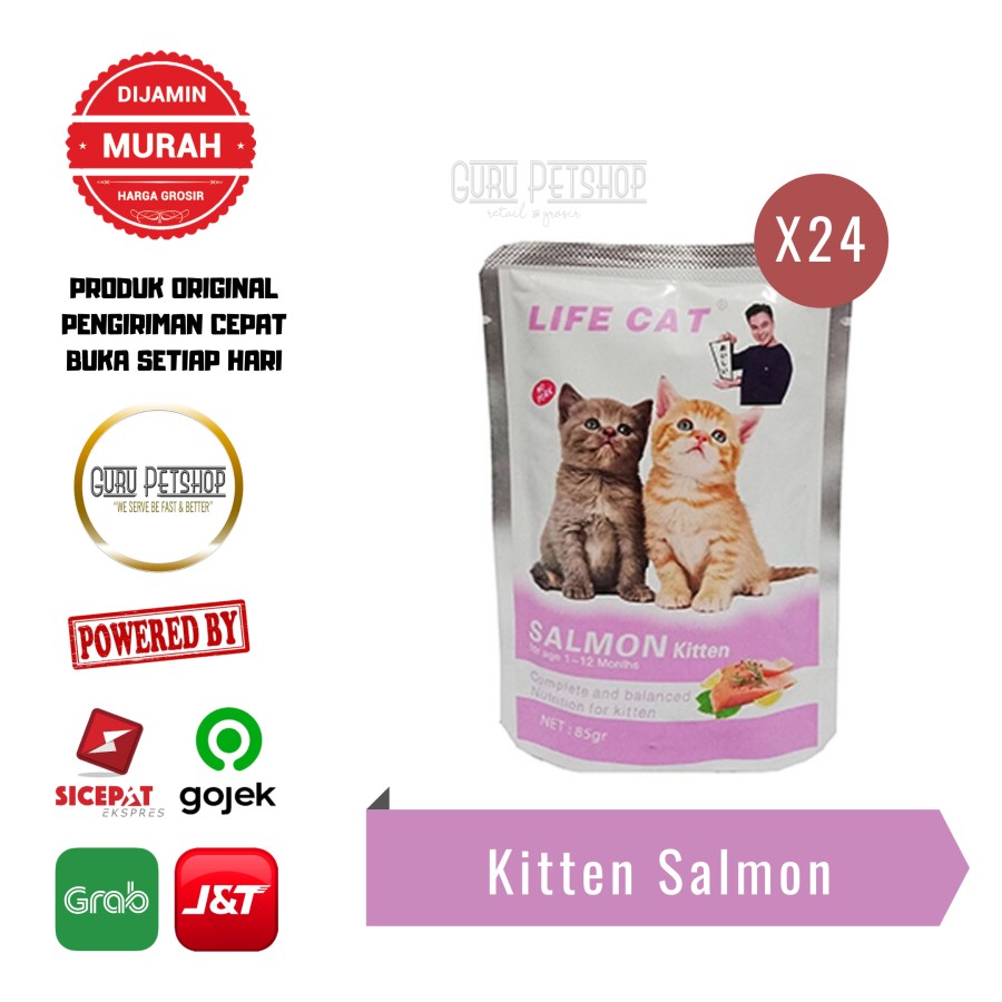Life Cat Pouch 1 Dus isi 24 Life Cat Makanan Basah Kucing Wet Cat Food ...