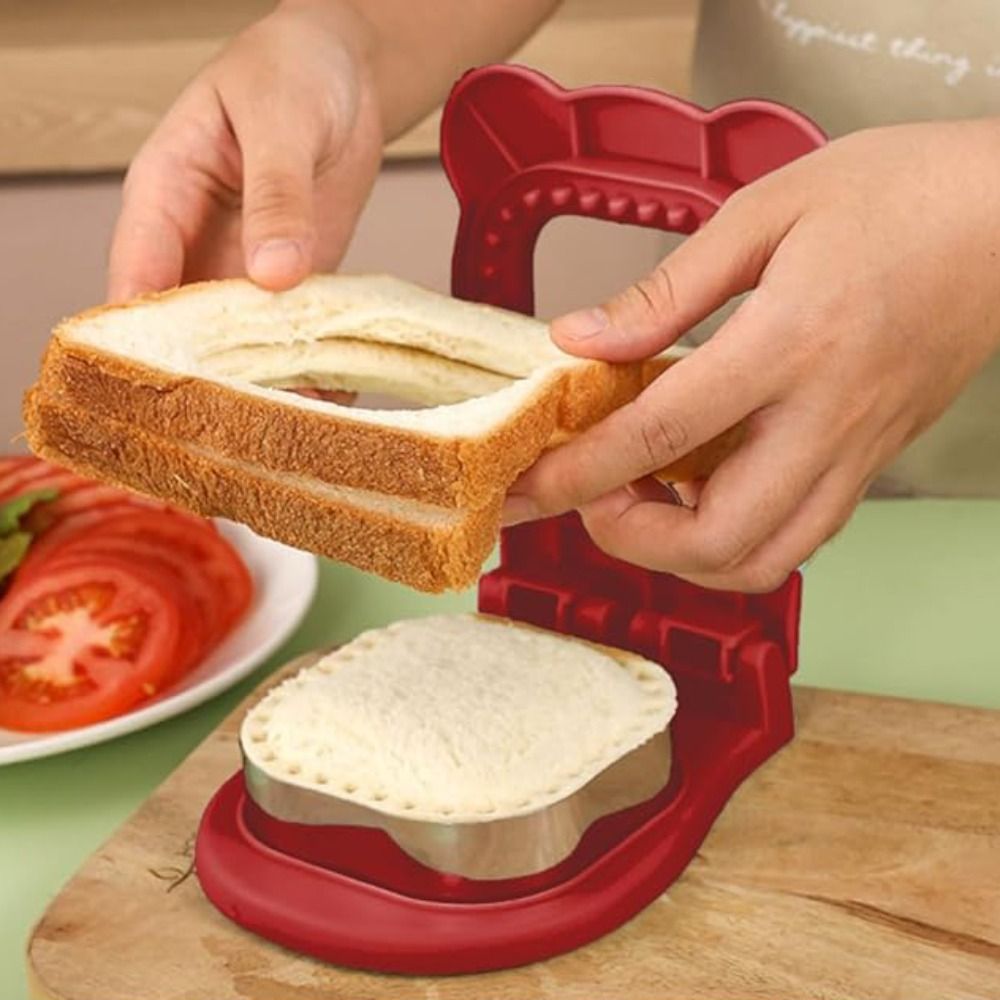 Cookie Cutters Bear Shape Square Sandwich Cutter Flip Design Manual ...