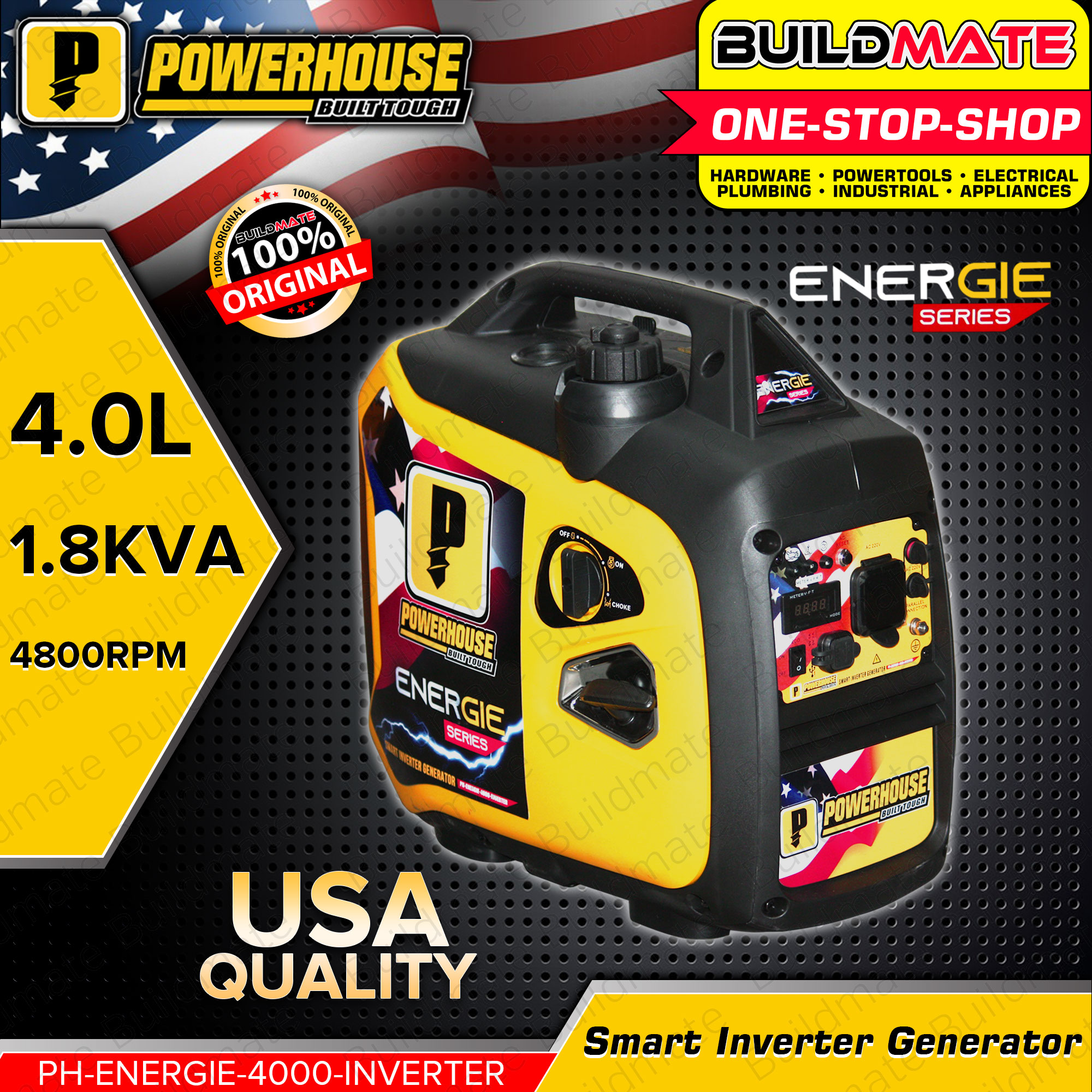 POWERHOUSE ENERGIE SERIES SMART Inverter Gasoline Generator Max Power 2 ...