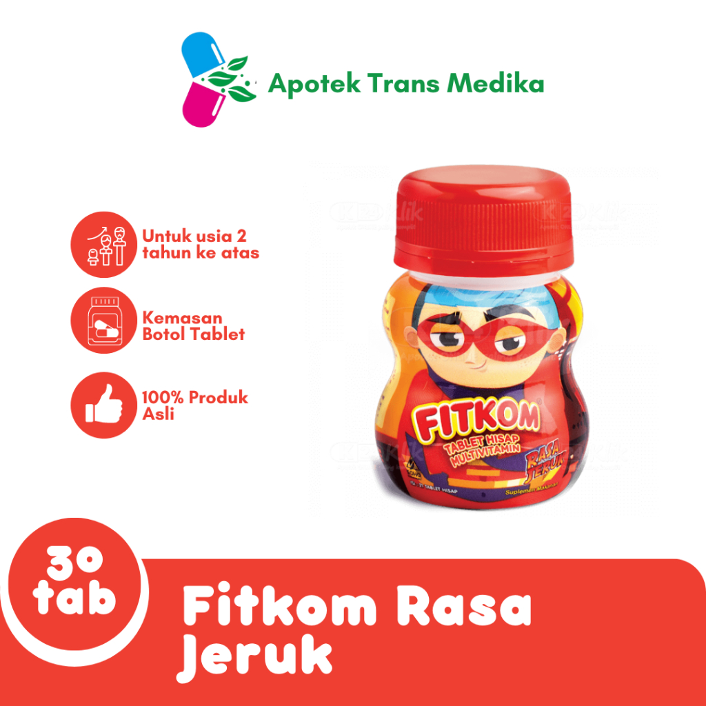 Fitkom Multivitamin Tablet Hisap Untuk Anak Dengan Emat Varian Rasa ...