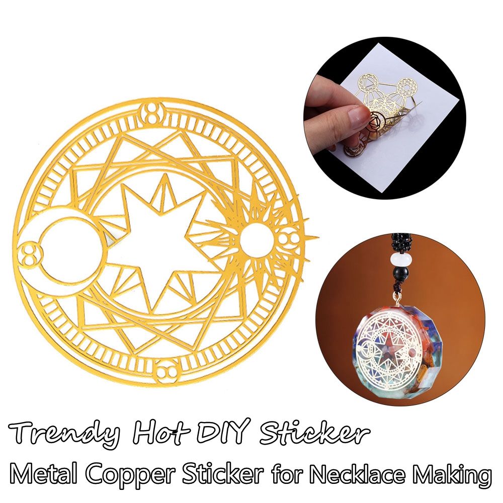 Jewelry Tool Art Crafts Gold Color Sacred Geometric Sticker Metal ...