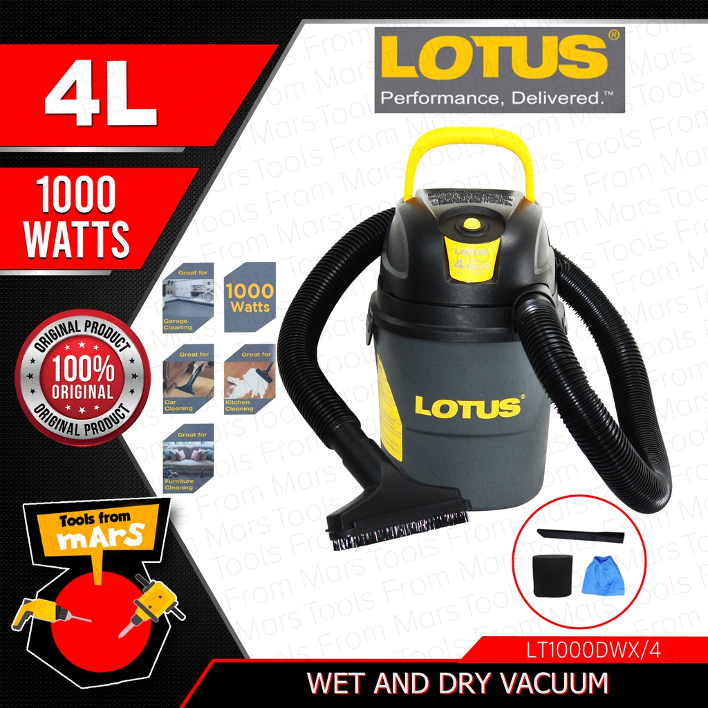 LOTUS 4L MINI Wet & Dry Vacuum Cleaner 1000W LT1000WX/4 TFM | Lazada PH