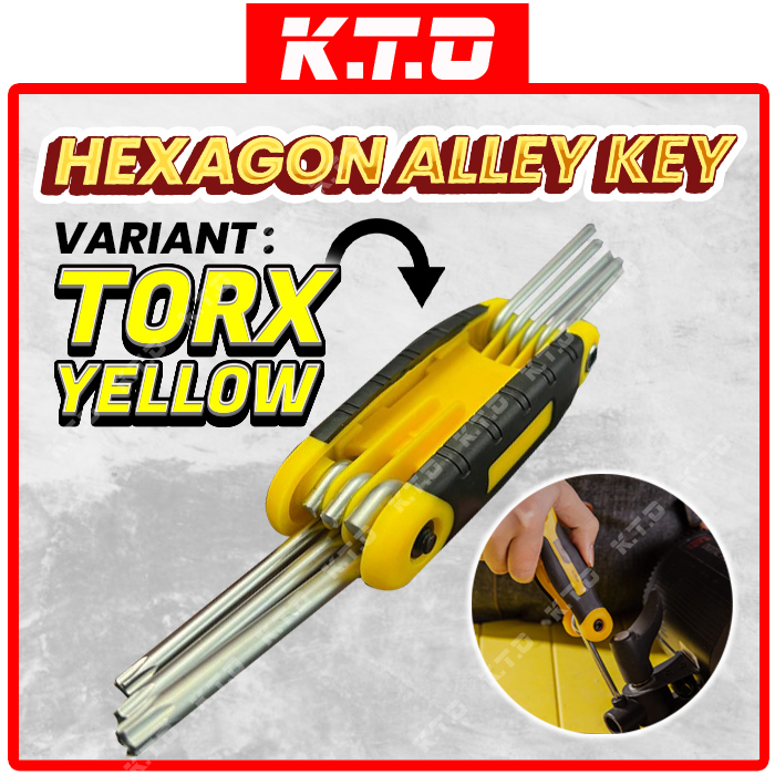 Hex Torx Foldable Allen Key Set Hexagon Key Torx Key Wrench Tools Kit ...
