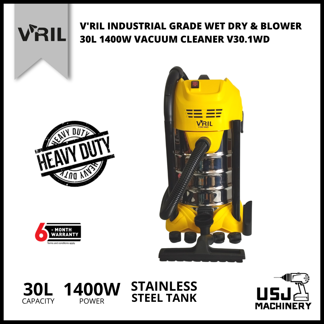 V'ril Industrial Grade 2in1 Wet & Dry 30L 1400W Vacuum Cleaner V30.1WD ...