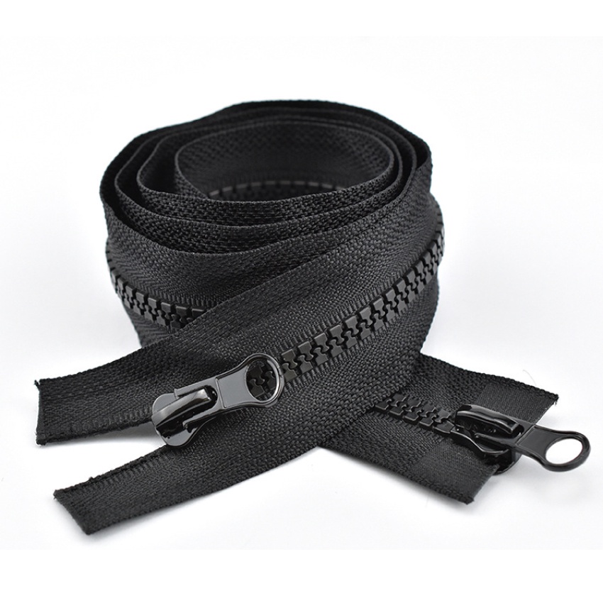 40-120CM Plastic Resin Zipper Black Double/Single Open End Zip Luggage ...