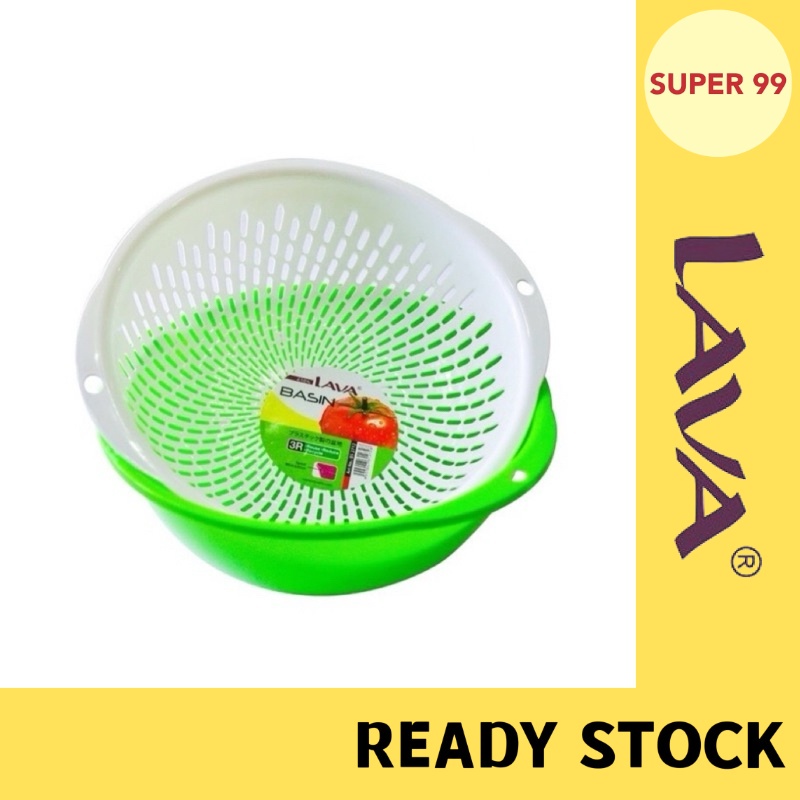 LAVA Multifunction Kitchen Basin & Colander Strainer Set (10 / 12 inch ...
