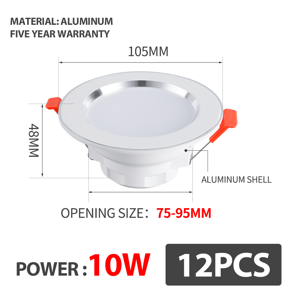 DingDian LED 220V 12 Packs 5W LED Pin Lights for Ceiling Tricolor LED ...