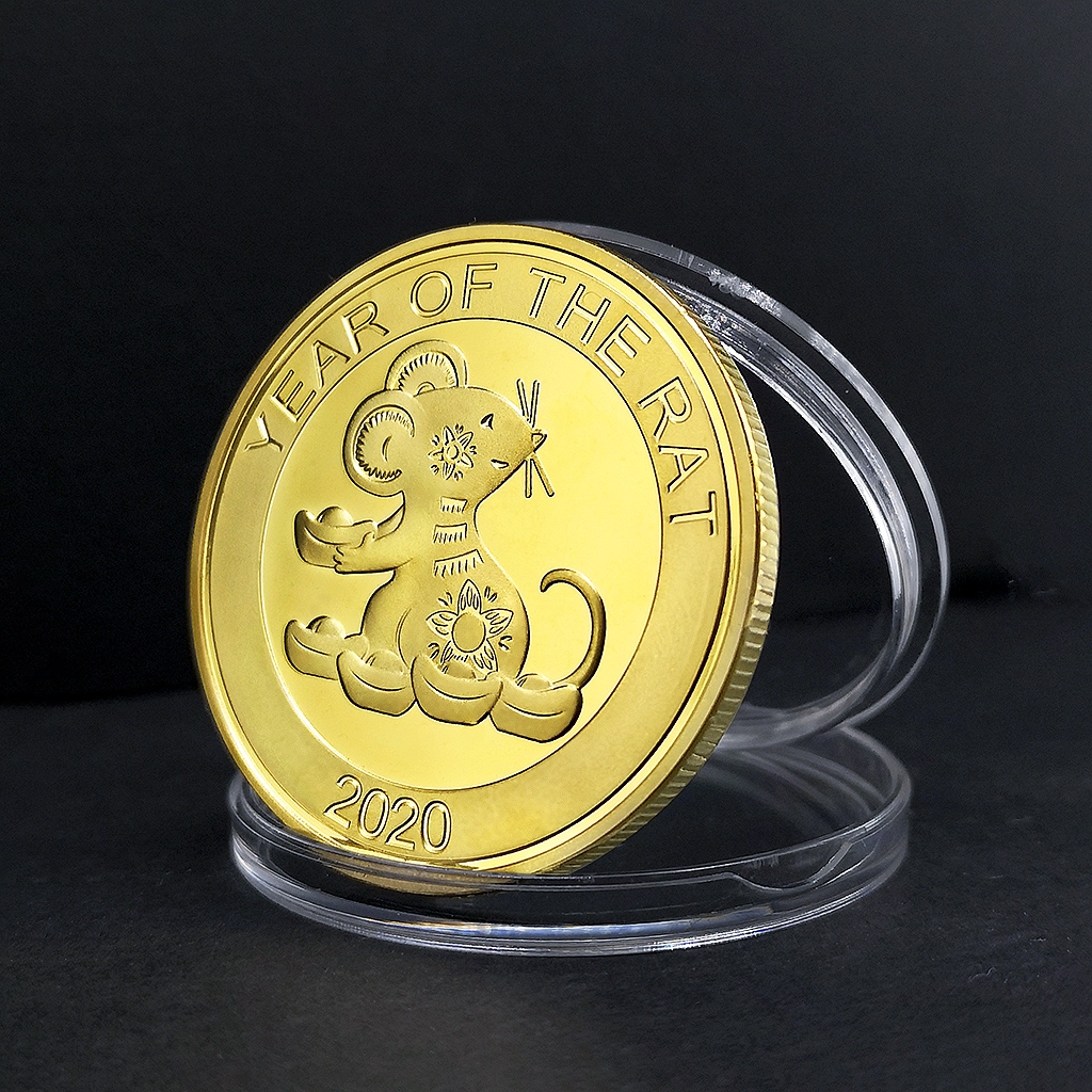 [Year of the Rat] Zodiac Commemorative Medal 2020 Fingertip Coin Lucky ...