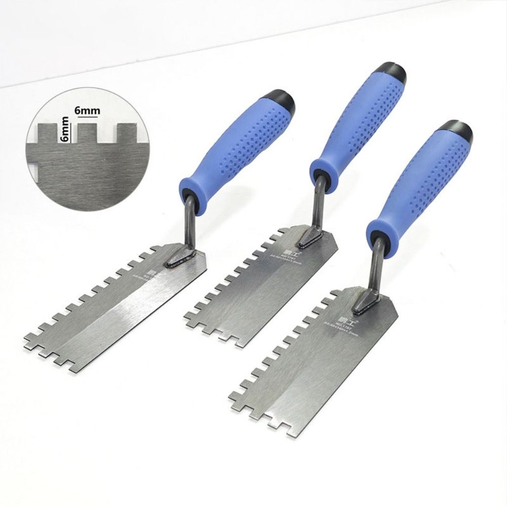 Portable Square Tooth Trowel Tool Anti Slip Handle Putty Scraper ...