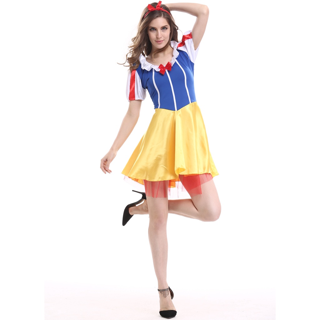 Adult Women Snow White Fairy Tale Princess Adult Fancy Princess Dress ...